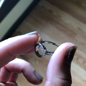 Jewelry | 925 Sterling Silver Rounded Diamonds Ring | Poshmark